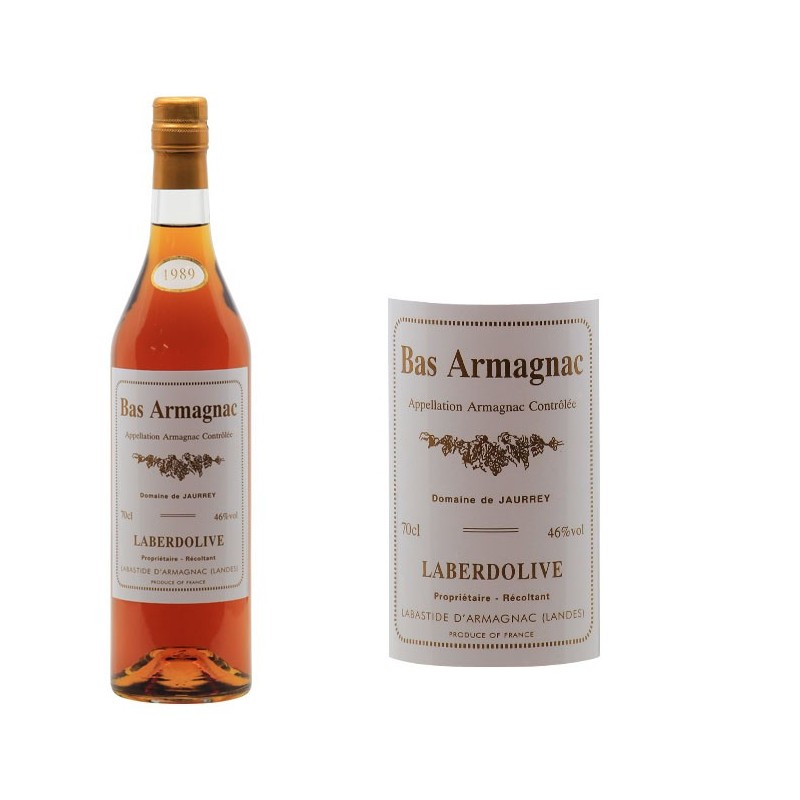 Bas-Armagnac Millésime 1989 - Laberdolive - Armagnac - Vin - Grands ...