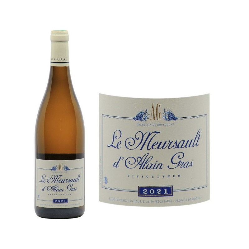 Meursault Blanc 2021 - Domaine Alain Gras - Côte de Beaune - Vin Blanc ...