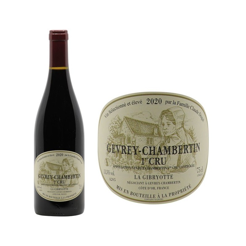Gevrey-Chambertin 1er Cru 2020 - La Gibryotte - Côte de Nuits - Vin ...