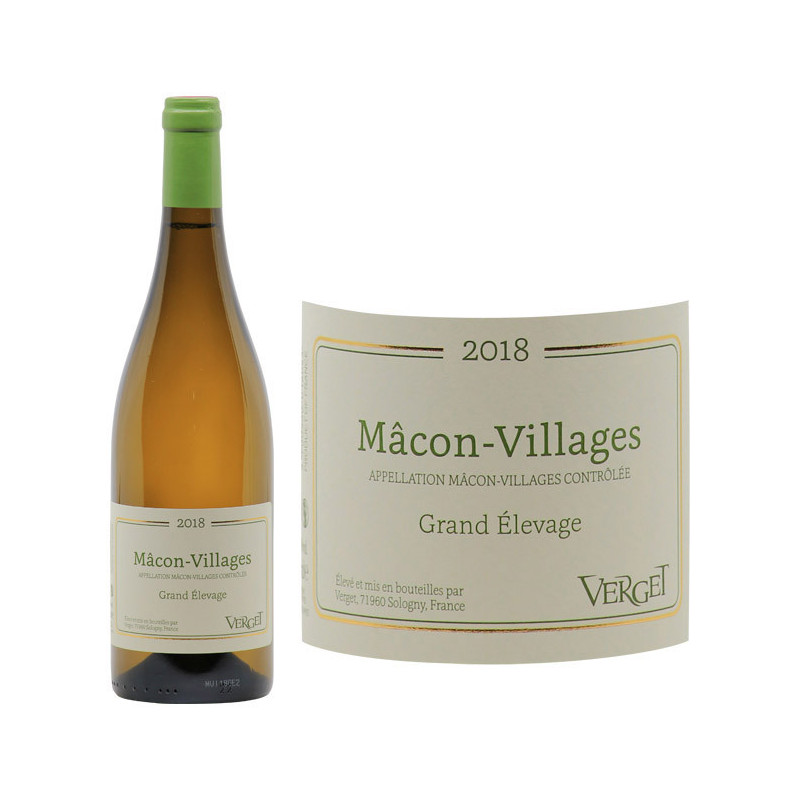 Mâcon-Villages "Grand Elevage" 2018 - Verget - Mâconnais - Vin Blanc ...