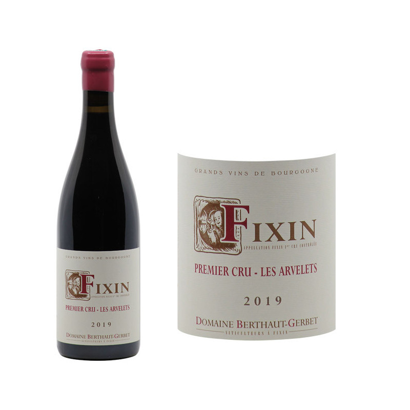 Fixin 1er Cru Les Arvelets 2019 - Domaine Berthaut-Gerbet - Côte de ...