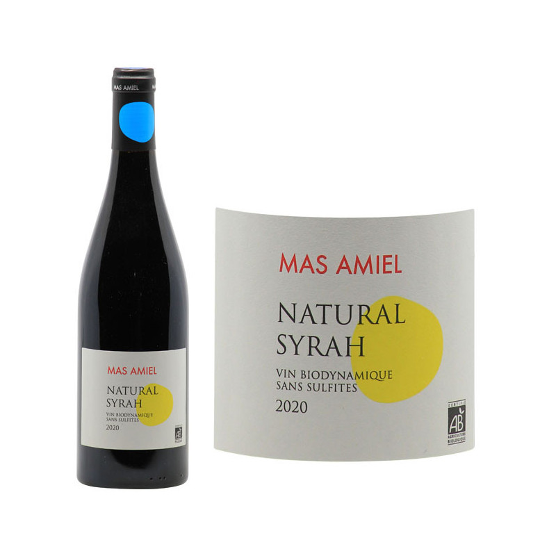 IGP Côtes Catalanes Rouge "Natural Syrah" 2020 - Mas Amiel - Roussillon ...