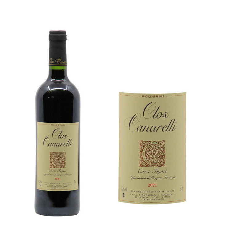 Vin de Corse Figari Rouge 2021 - Clos Canarelli - Corse - Red Wine ...