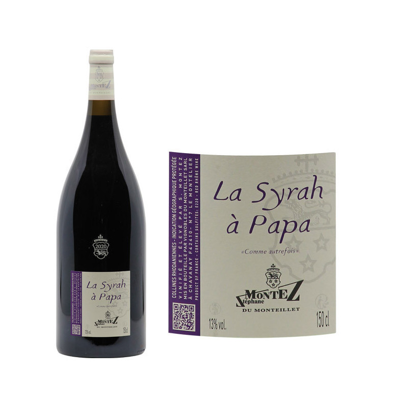 Vin de France Syrah "La Syrah à Papa" 2020 - Domaine du Monteillet ...
