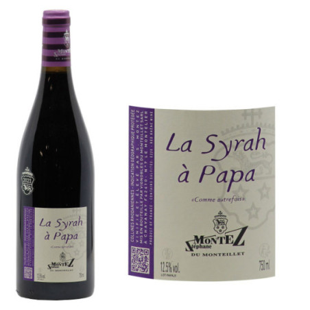 Vin de France Syrah "La Syrah à Papa" 2021 - Domaine du Monteillet ...