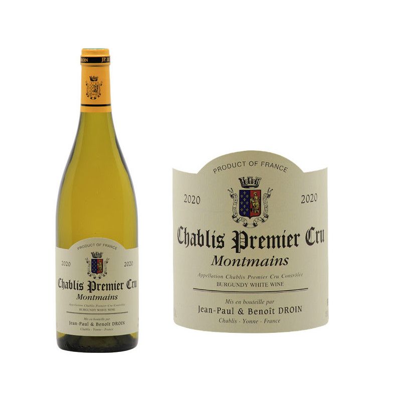 Chablis 1er Cru Montmains 2020 - Jean-Paul & Benoît Droin - Chablisien ...