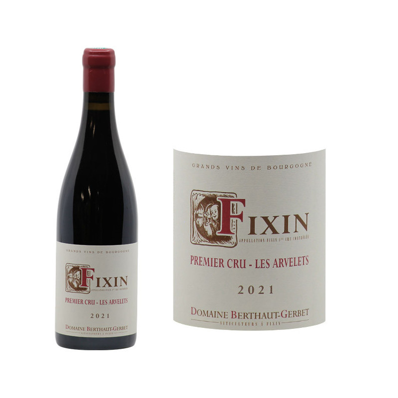 Fixin 1er Cru Les Arvelets 2021 - Domaine Berthaut-Gerbet - Côte de ...