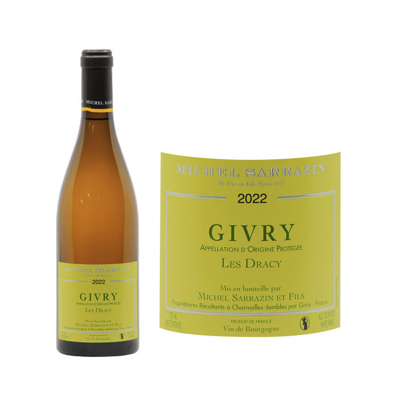 Givry Blanc Dracy 2022 - Michel Sarrazin - Côte Chalonnaise - Vin Blanc ...