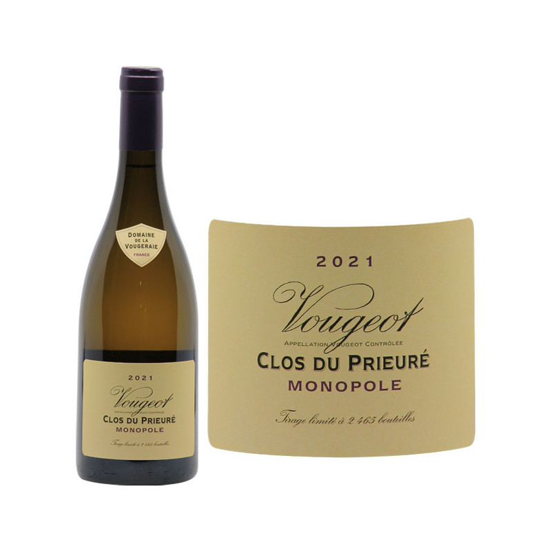 Vougeot Blanc "Clos du Prieuré" 'Monopole' 2021 - Domaine de la ...