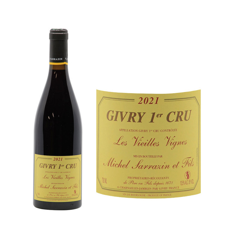 Givry 1er Cru Rouge 'Vieilles Vignes' 2021 - Michel Sarrazin - Côte ...