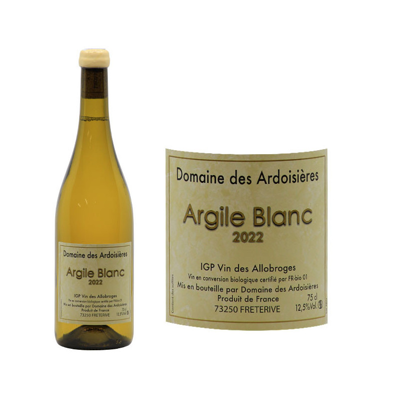 IGP Vin des Allobroges Blanc "Argile" 2022 - Domaine des Ardoisières ...