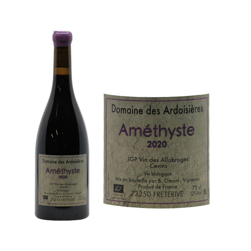 IGP Vin des Allobroges Rouge "Améthyste" 2020 - Domaine des Ardoisières ...