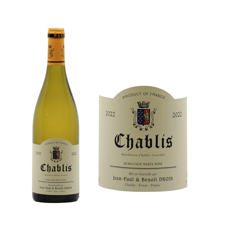 Chablis 2022 - Jean-Paul & Benoît Droin - Chablisien - Vin Blanc ...