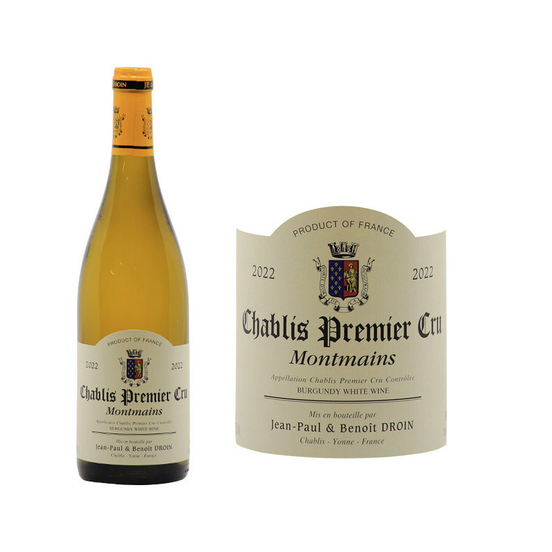 Chablis 1er Cru Montmains 2022 - Jean-Paul & Benoît Droin - Chablisien ...