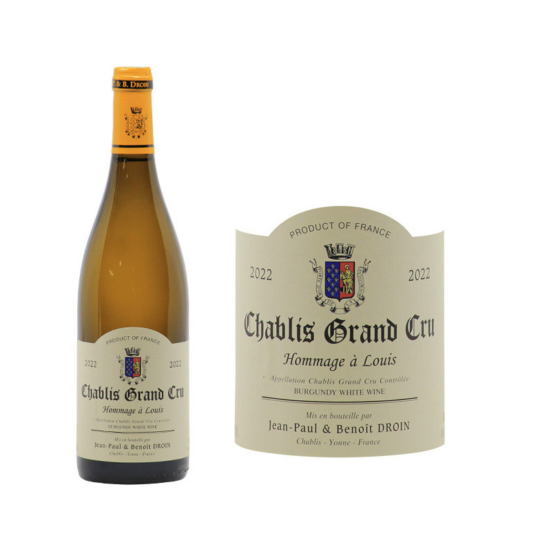 Chablis Grand Cru "Hommage à Louis" 2022 - Jean-Paul & Benoît Droin ...