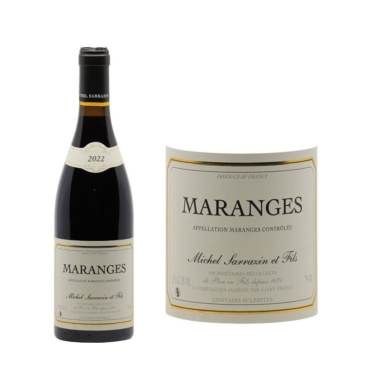 Maranges Rouge 2022 - Michel Sarrazin - Côte de Beaune - Red Wine - Grands Bourgognes